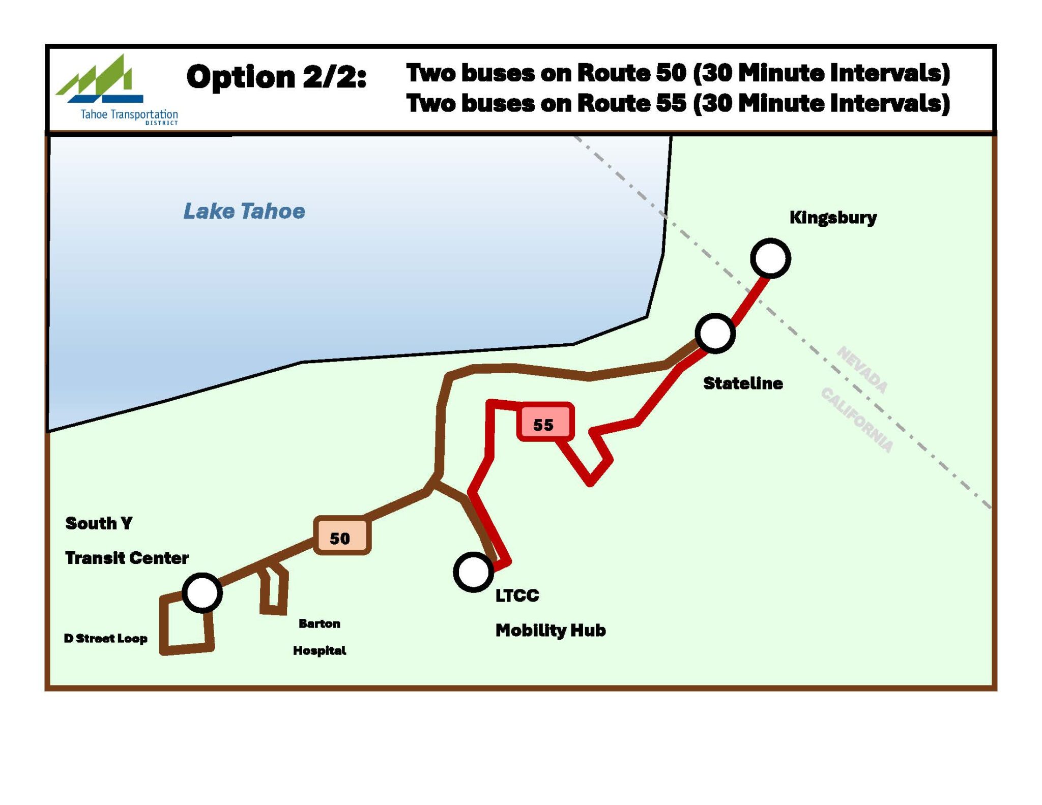 Proposed Changes to Routes 50 & 55 – Tahoe Transportation District